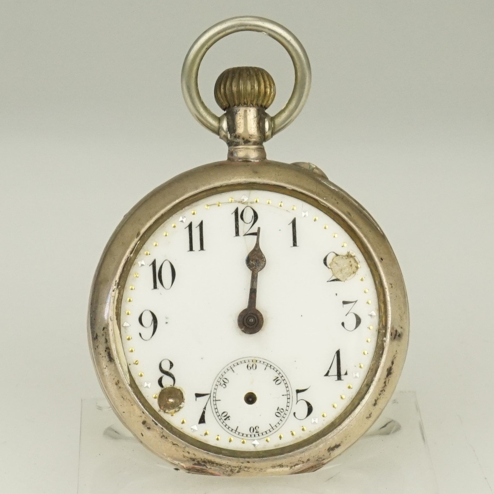 RARE! Solid Silver Pocket Watch Antique Men's Ladies No Fusee Duplex ...