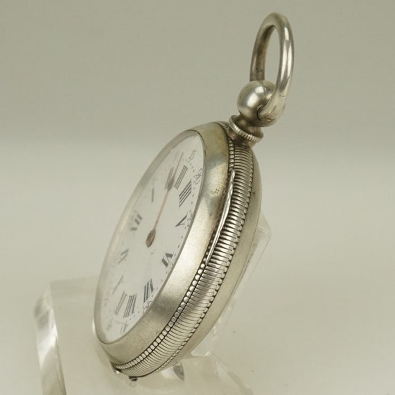 RARE! Solid Silver Pocket Watch Antique Men's no fuse… - Gem