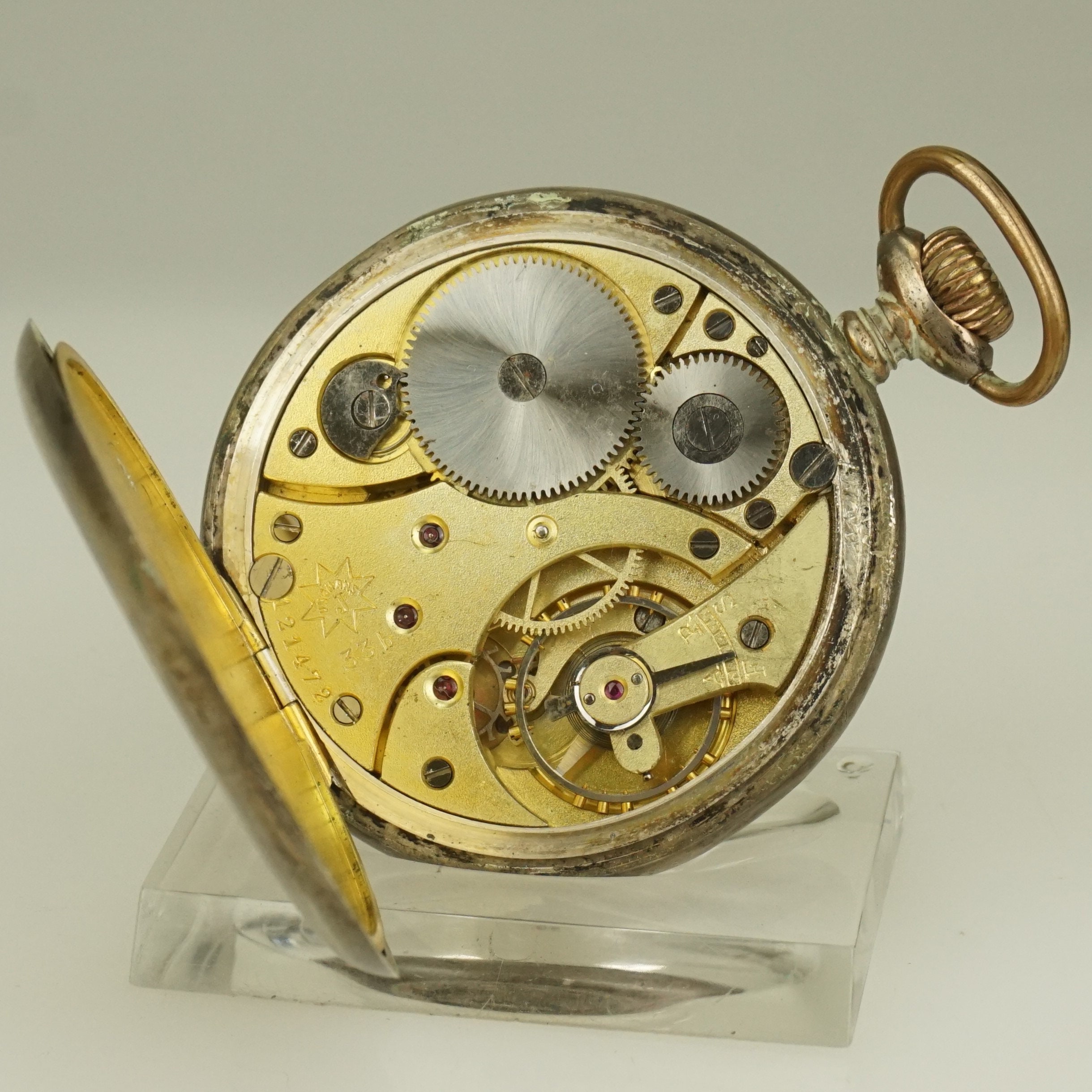 RARE Solid Silver Pocket Watch Antique Men's Ladies No Fusee Duplex ...