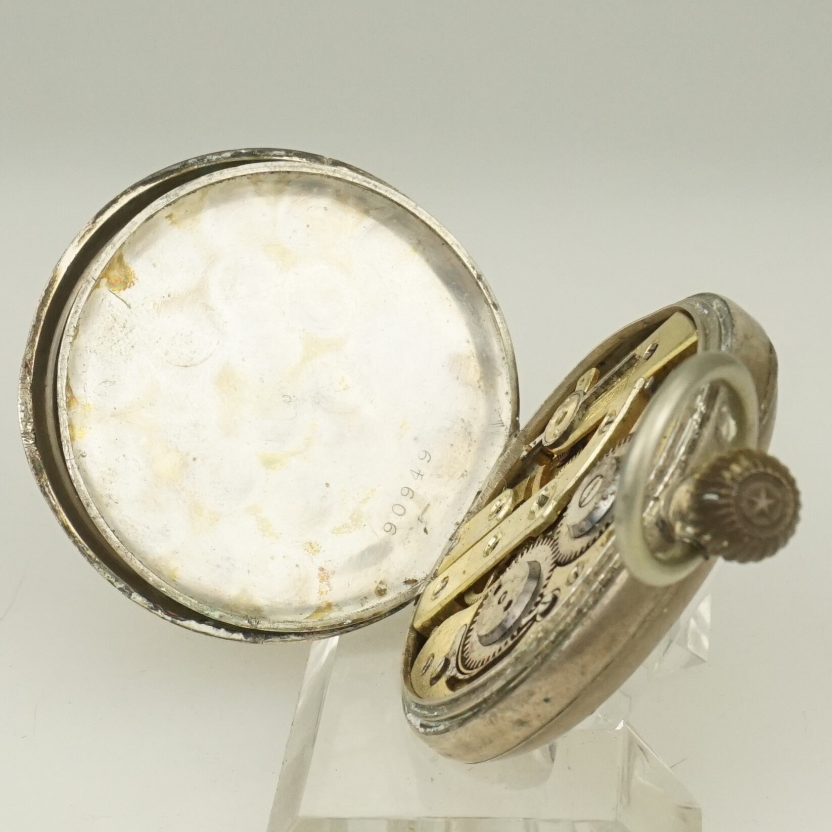 RARE Solid Silver Pocket Watch Antique Men's Ladies No Fusee Duplex ...