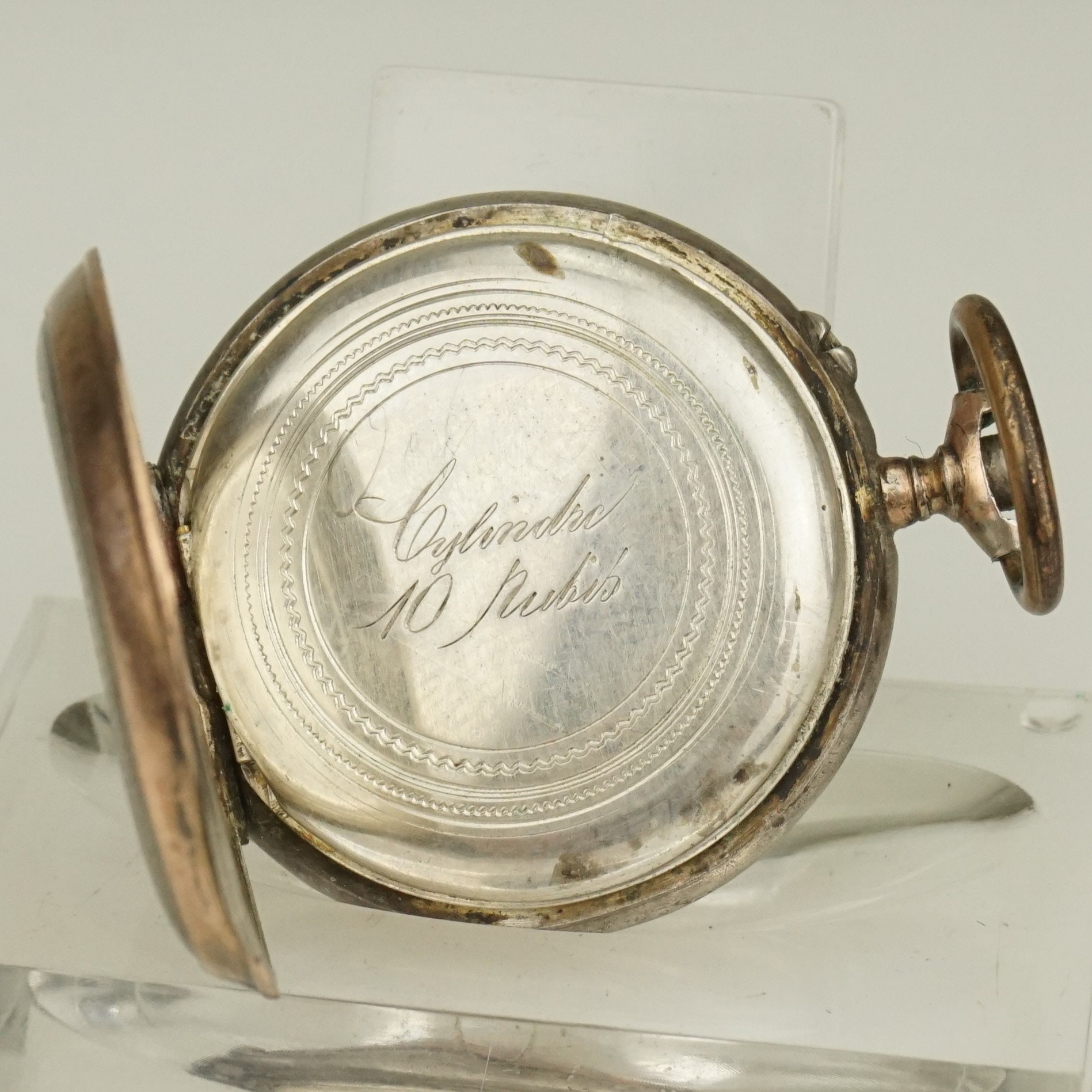 RARE Solid Silver Pocket Watch Antique Men's Ladies No Fusee Duplex ...