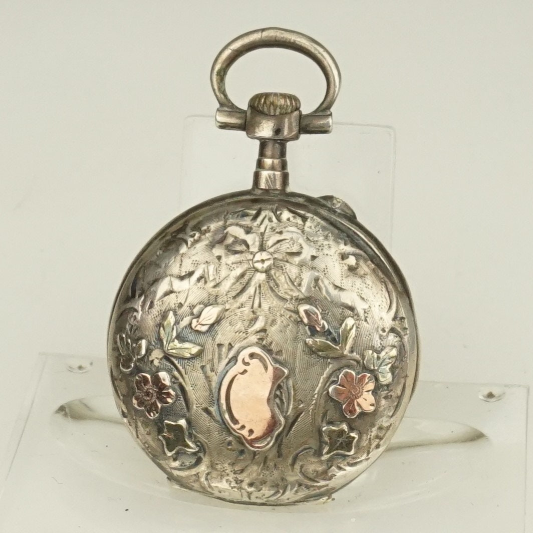 RARE Solid Silver Pocket Watch Antique Men's Ladies No Fusee Duplex ...