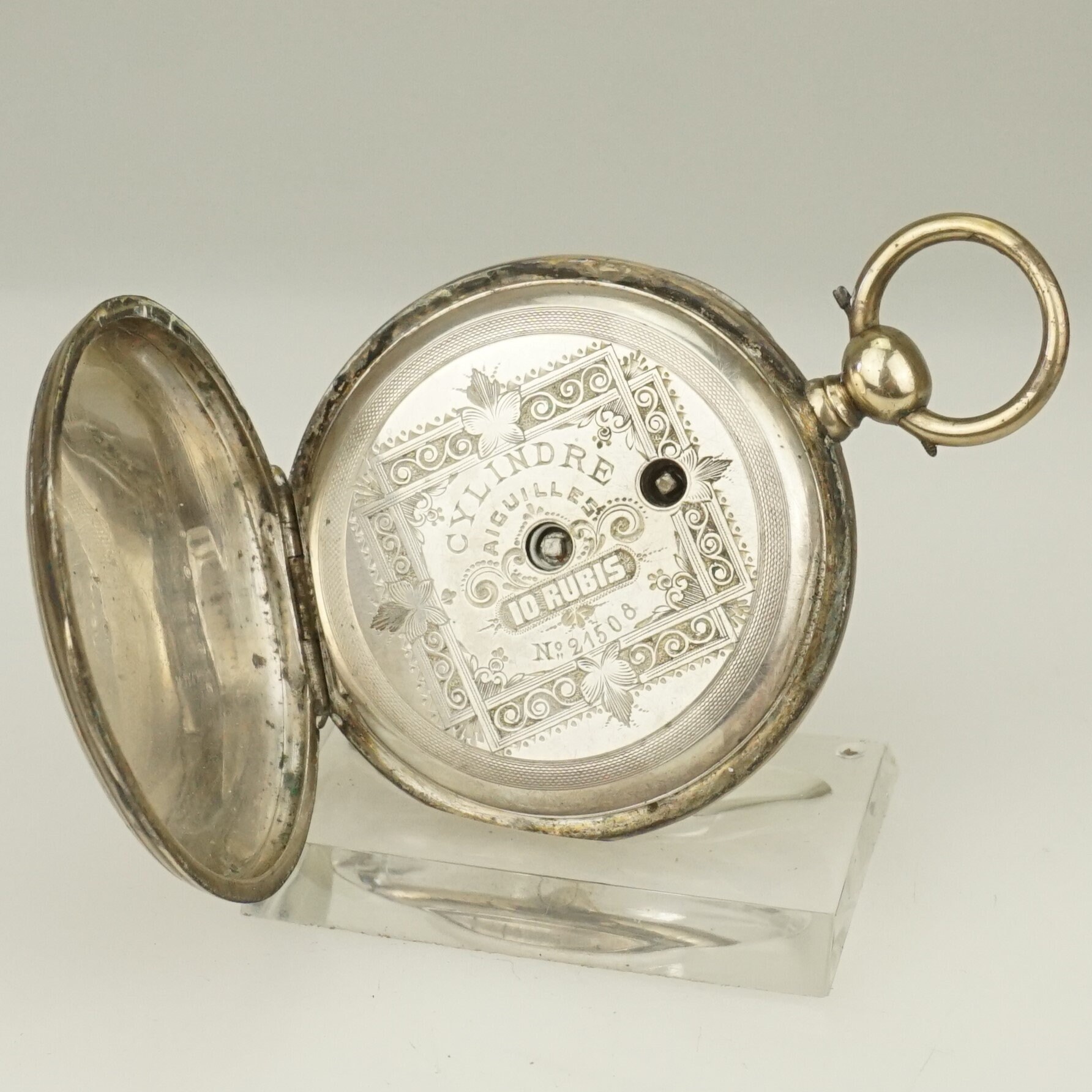 RARE Solid Silver Pocket Watch Antique Men's Ladies No Fusee Duplex ...