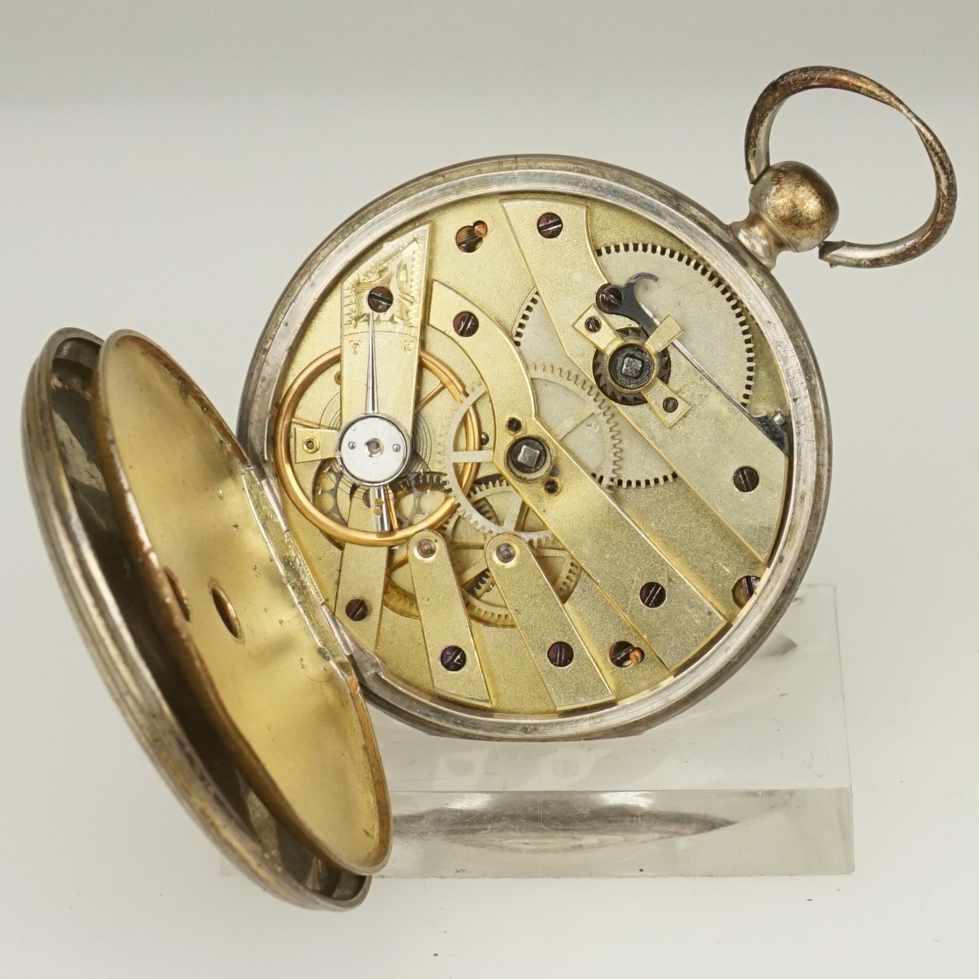 RARE Solid Silver Pocket Watch Antique Men's Ladies No Fusee Duplex ...