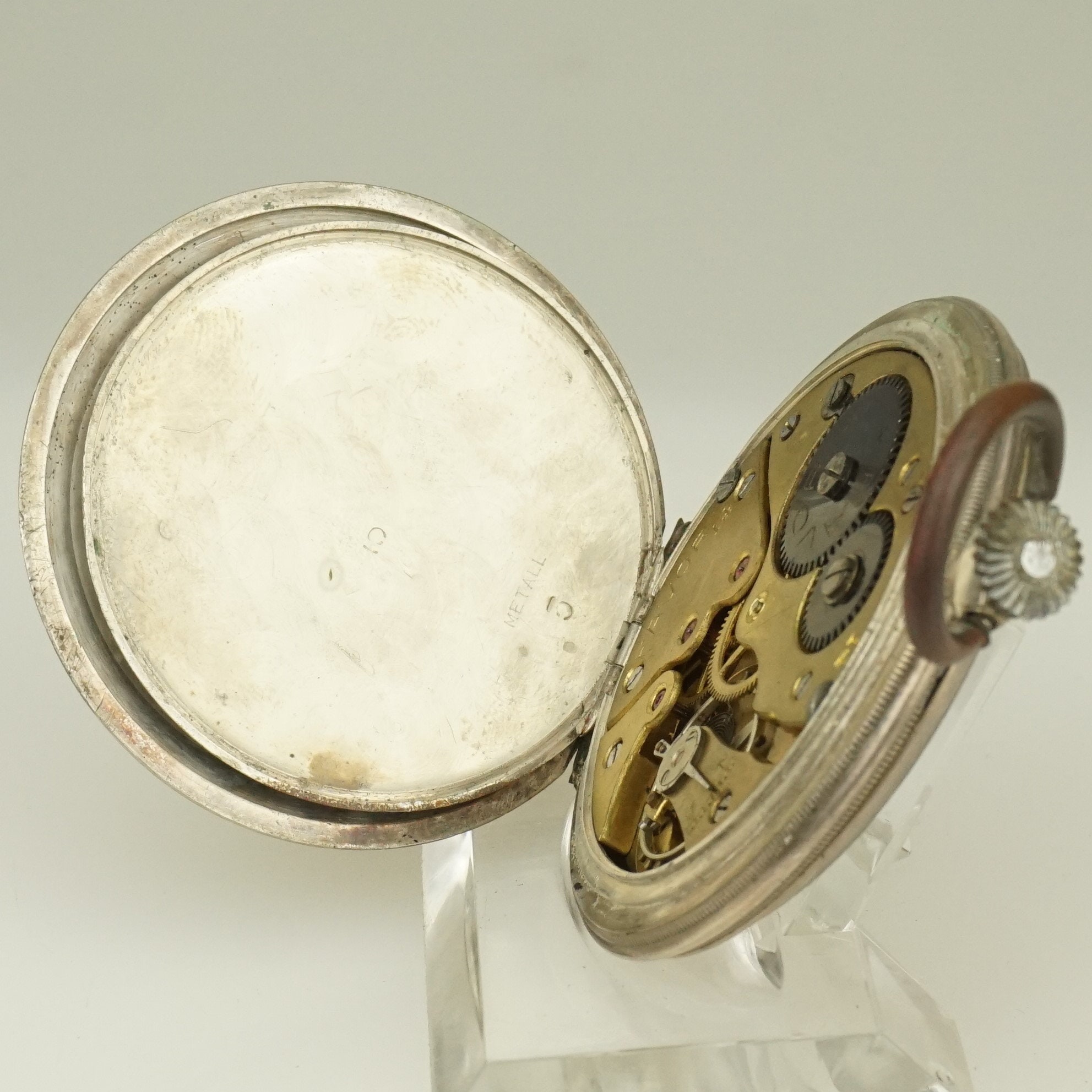 RARE Solid Silver Pocket Watch Antique Men's No Fusee Duplex ...