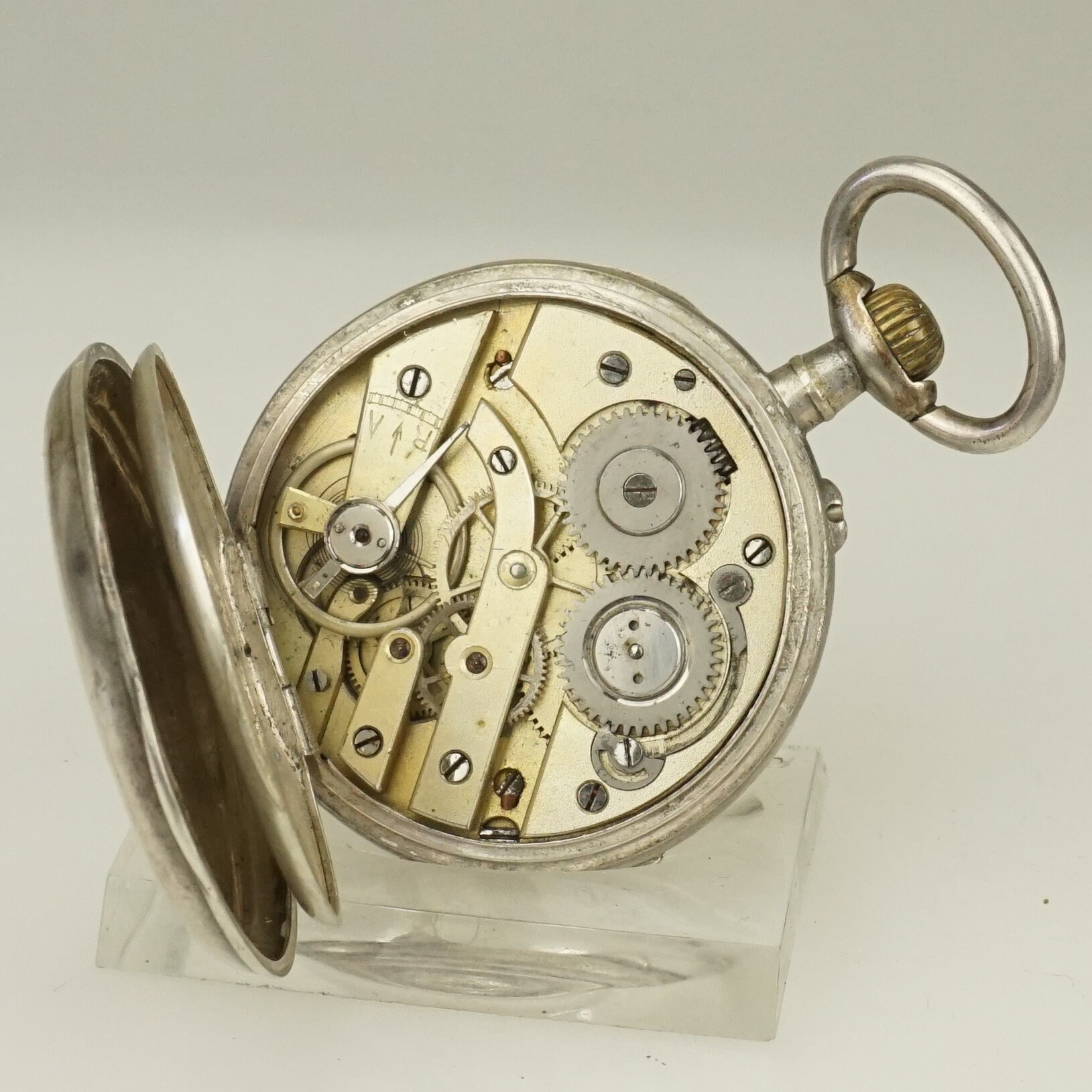 RARE Solid Silver Pocket Watch Antique Men's Ladies No Fusee Duplex ...