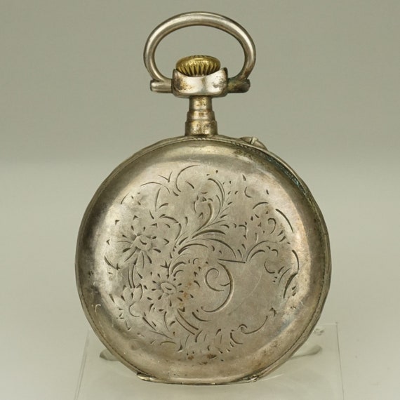 RARE! Solid Silver Pocket Watch Antique Men's no fuse… - Gem