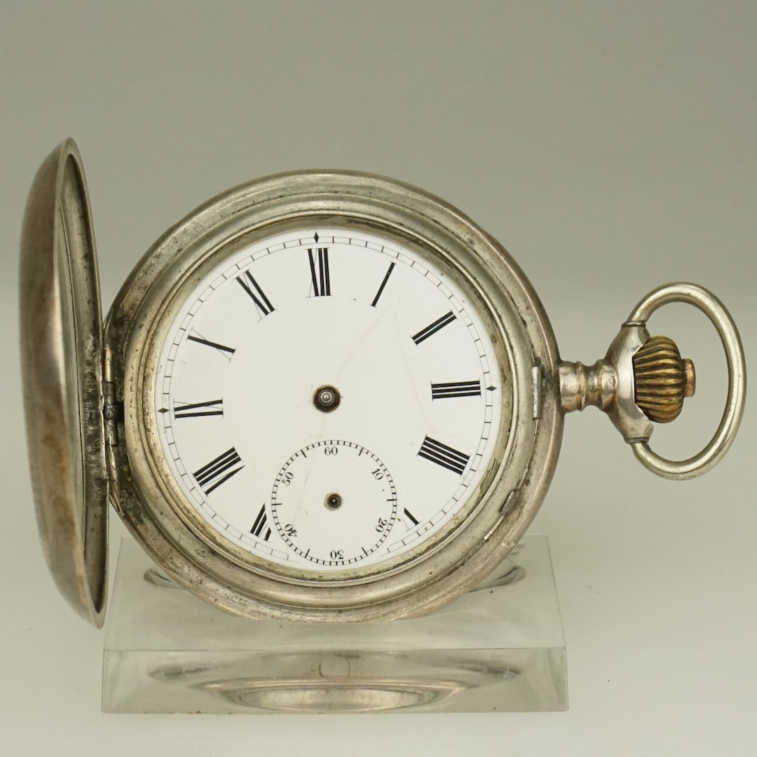 RARE Solid Silver Pocket Watch Antique Men's Ladies No Fusee Duplex ...