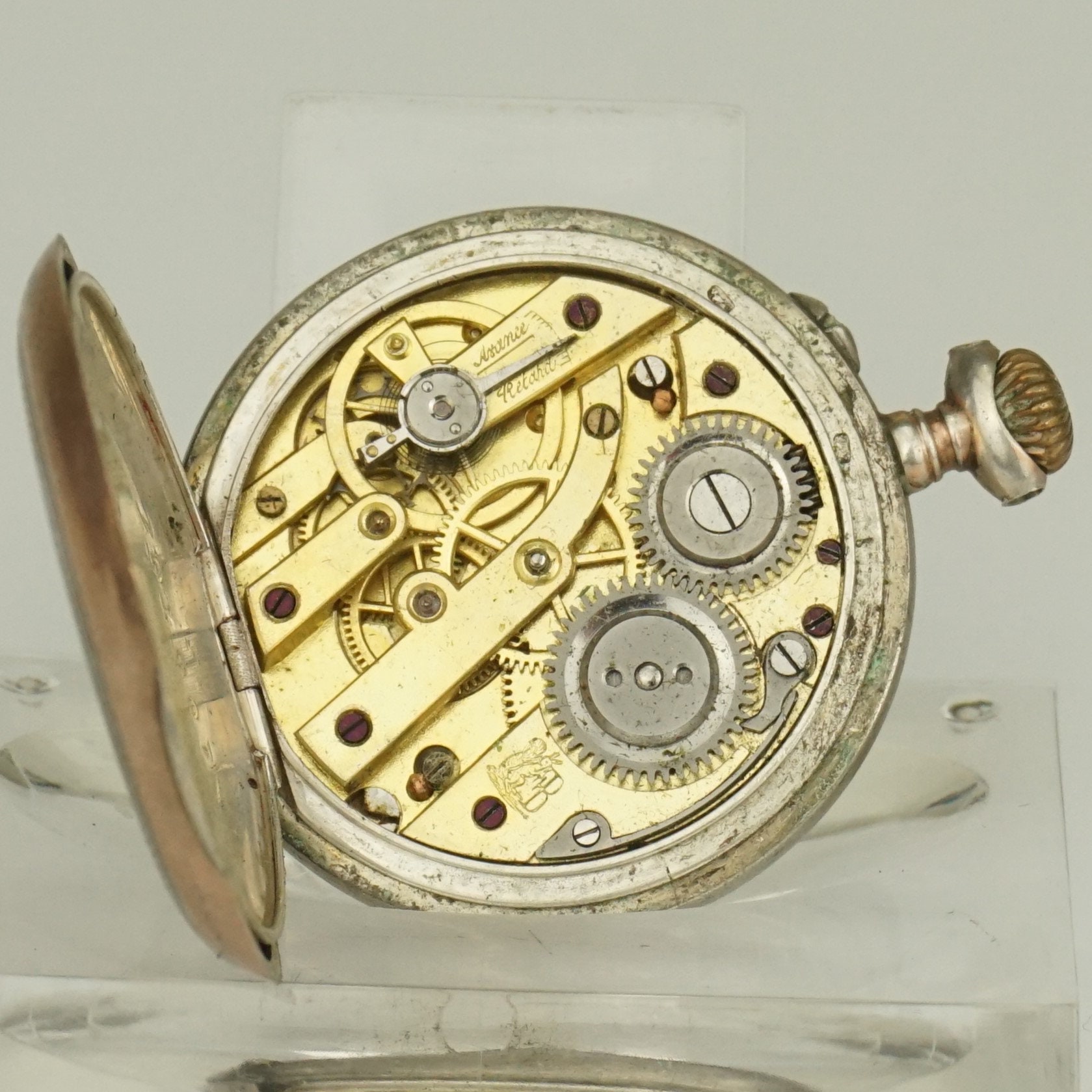 RARE Solid Silver Pocket Watch Antique Men's Ladies No Fusee Duplex ...