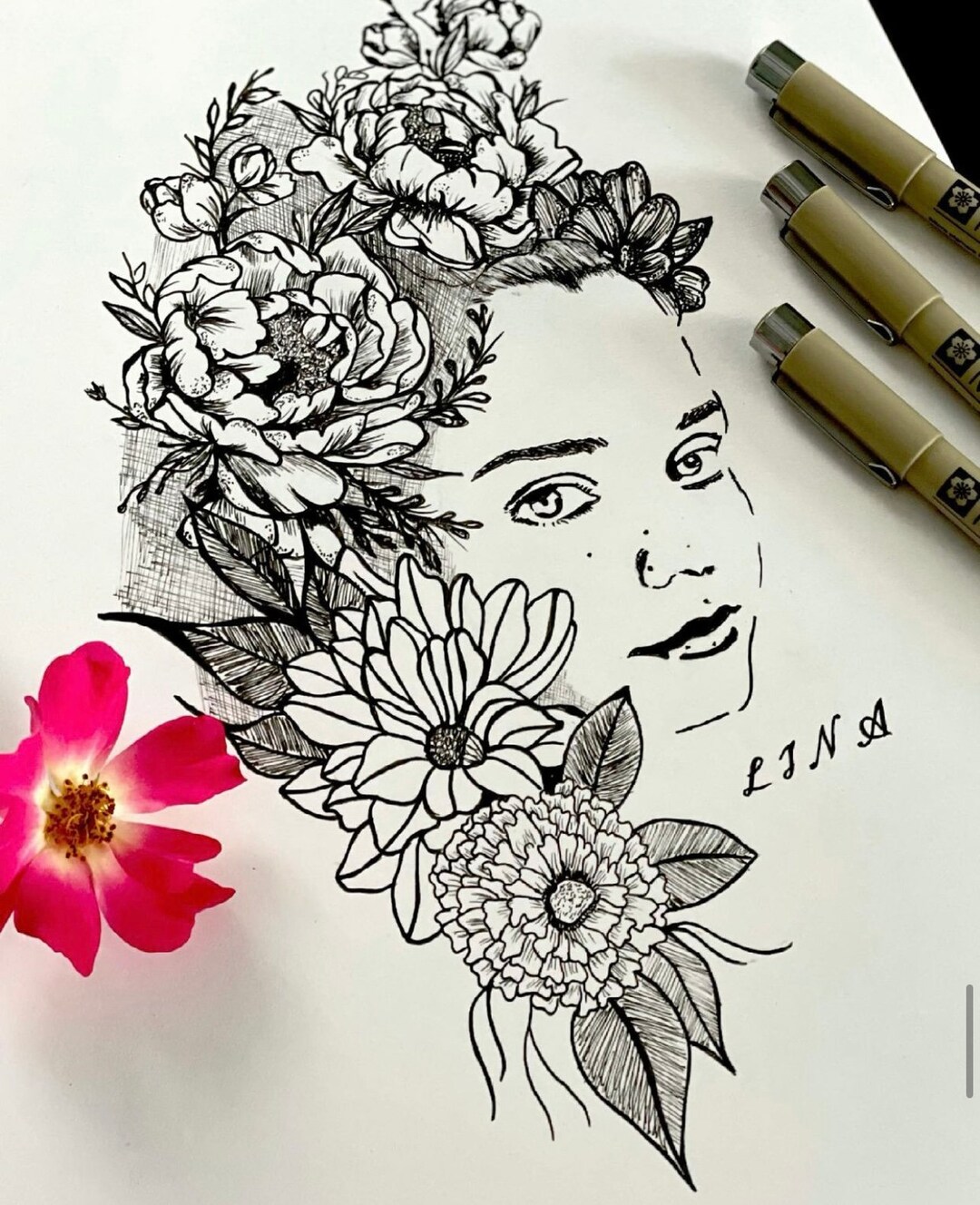 Personalized Ink Portraits - Etsy