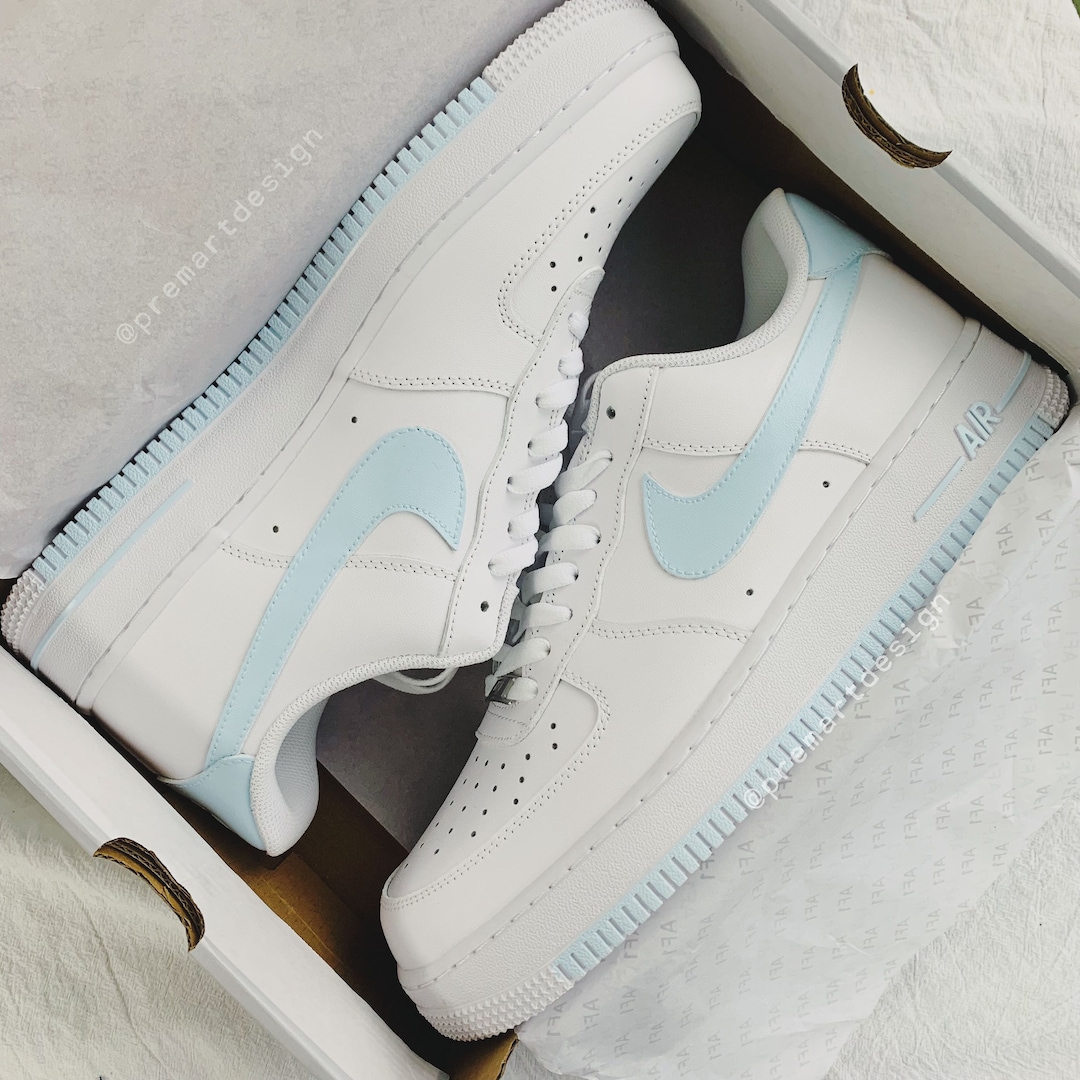 Baby Blue Custom Air Force 1 Hand Painted Custom AF1 Custom - Etsy Canada