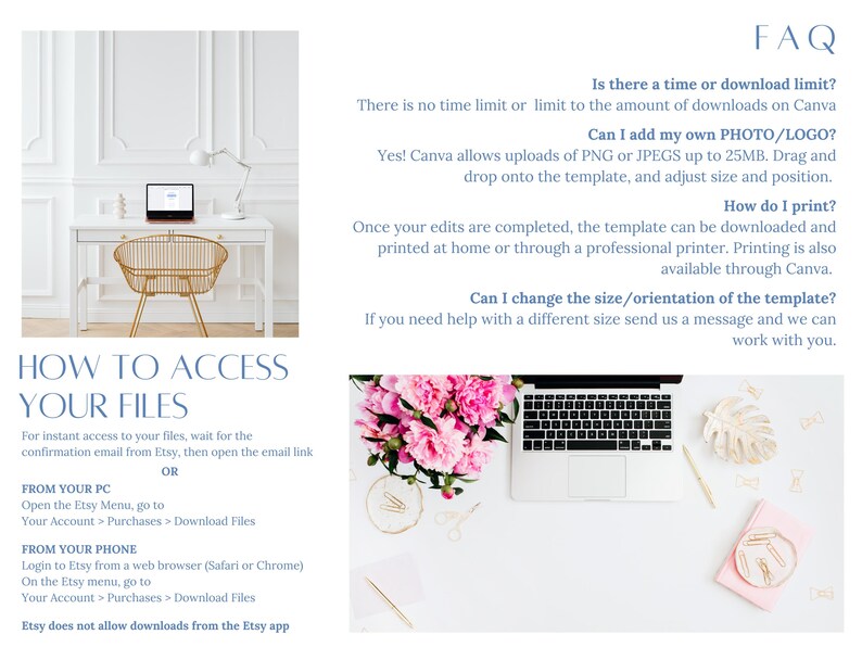 Dusty Blue Complete Wedding Bundle Canva Template, Editable ...