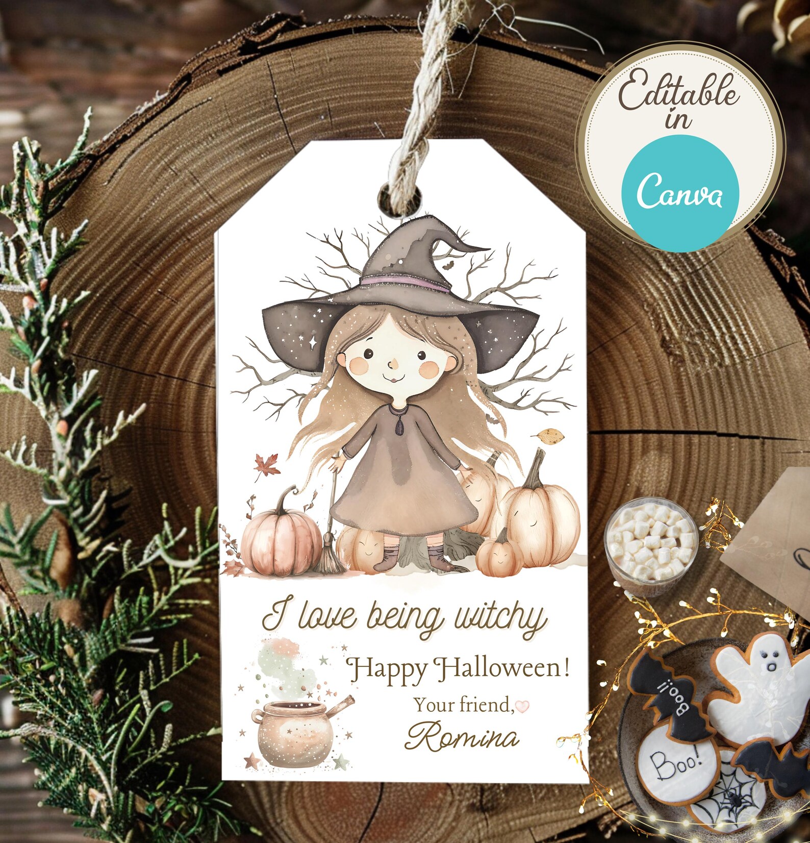 Editable Halloween Tags| Printable Tags| Halloween Gift Tags | Favor ...