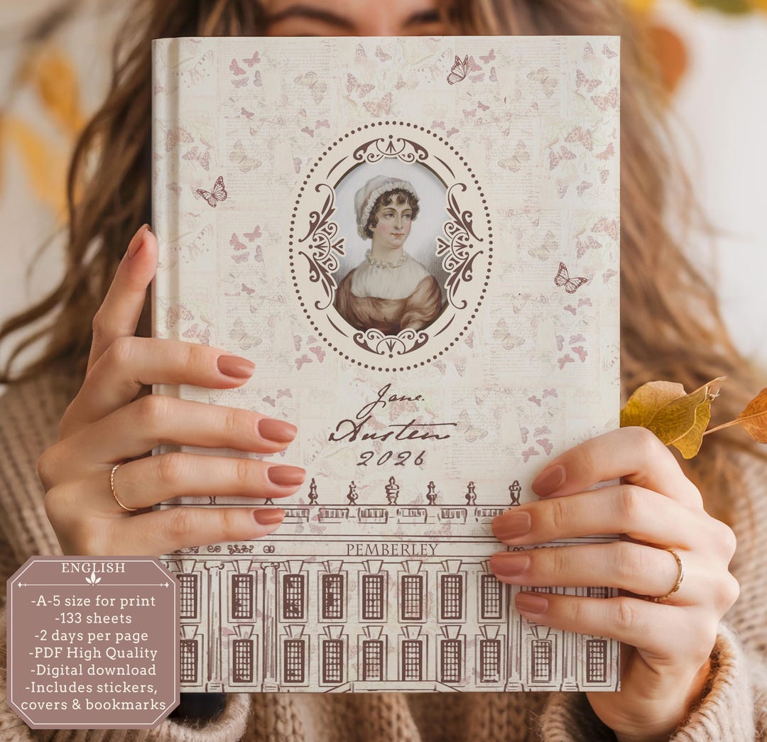 Jane Austen Planner 2026. English. A-5. Dated. 2 Days per Page. Digital ...