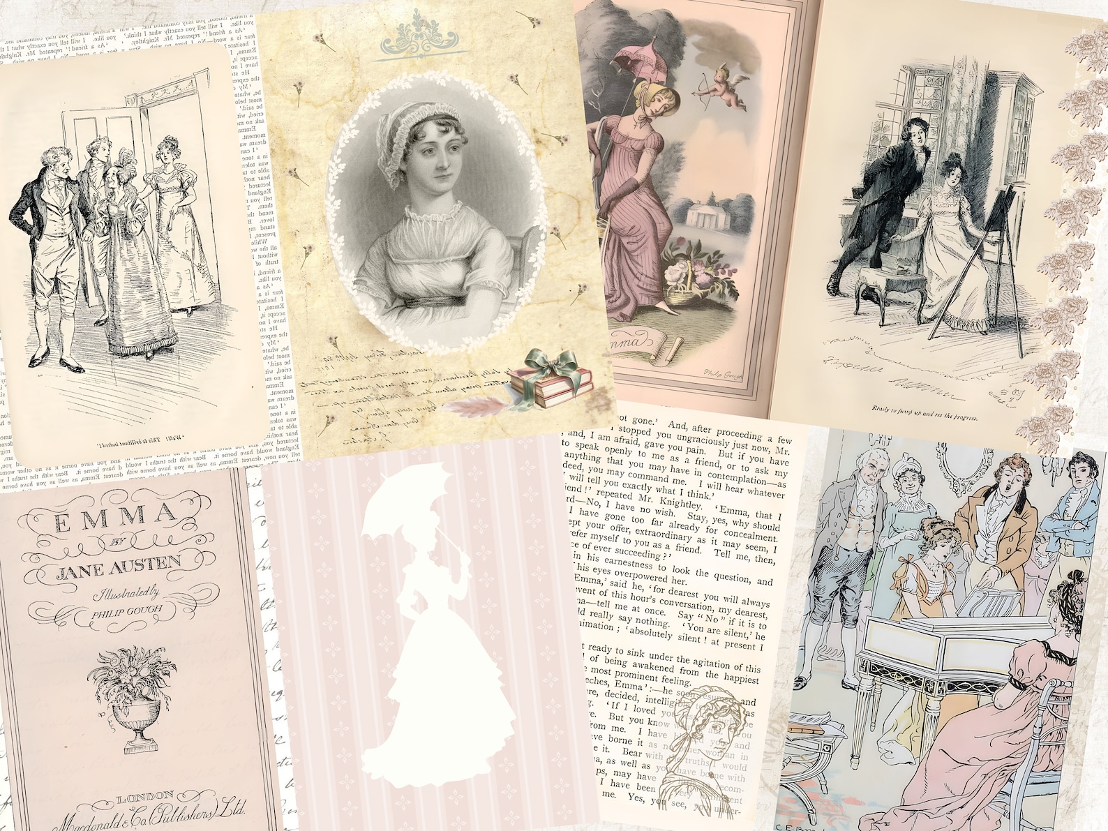 Jane Austen Emma Digital Download. Printables. Junk Journal. Scrapbook ...