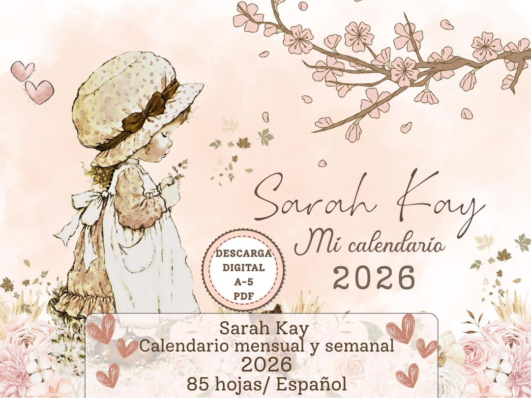 Sarah Kay calendario 2026 mensual y semanal / Español/ Fechado ...