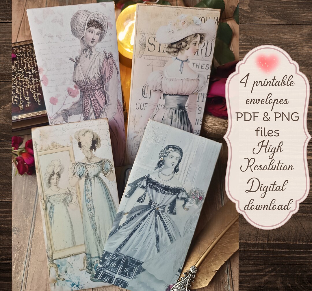 Printable Envelopes, Junk Journal Ephemera, Victorian, Vintage ...
