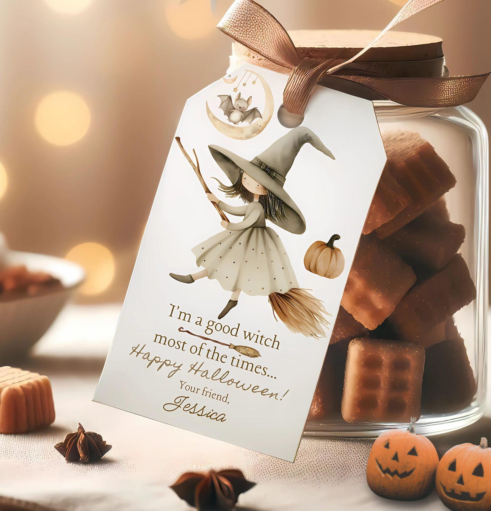 Editable Halloween Tags| Printable Tags| Halloween Gift Tags | Favor ...