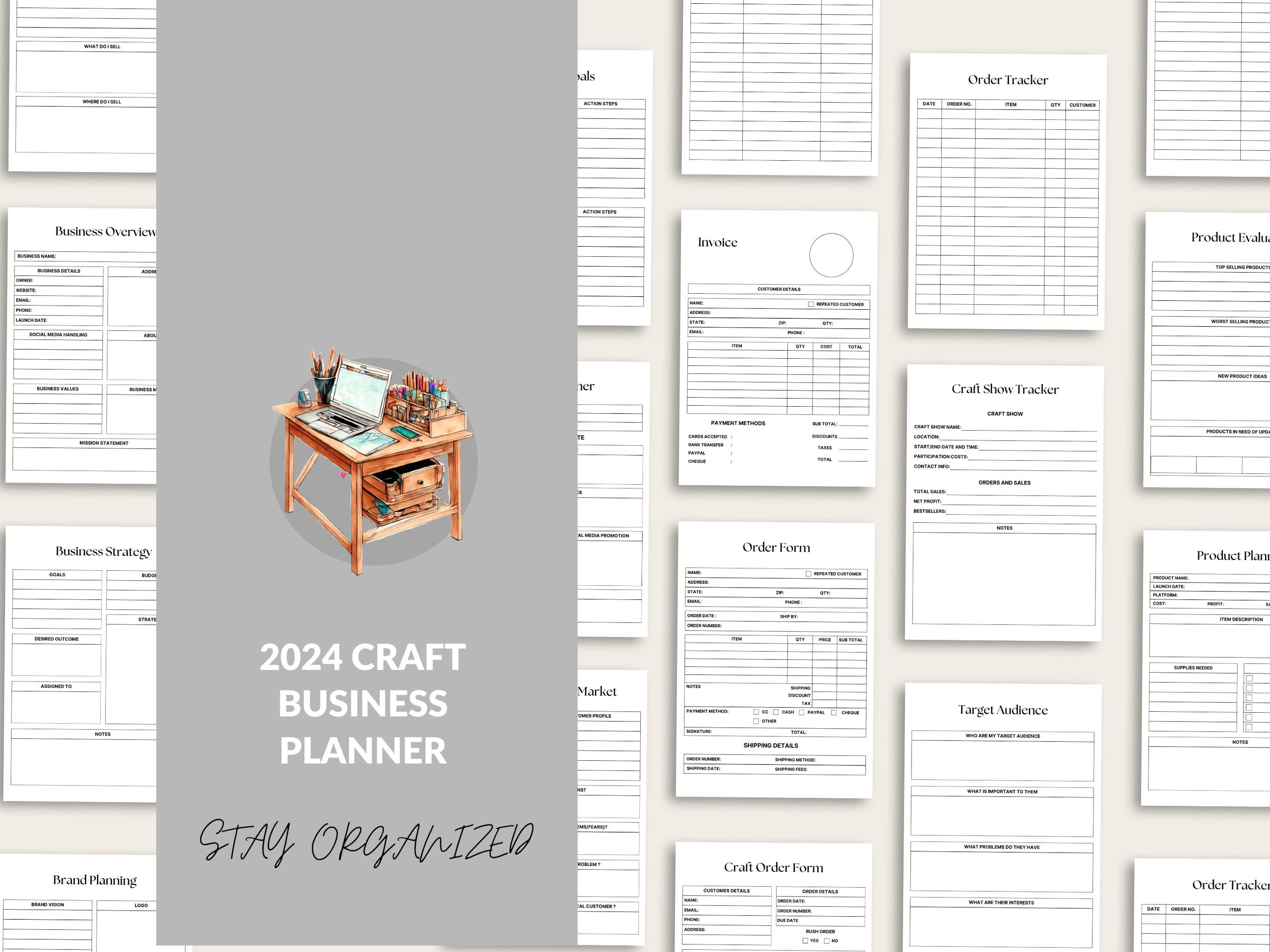 Craft Show Bundle, Craft Fair Planner, Craft Order Form, Inventory ...