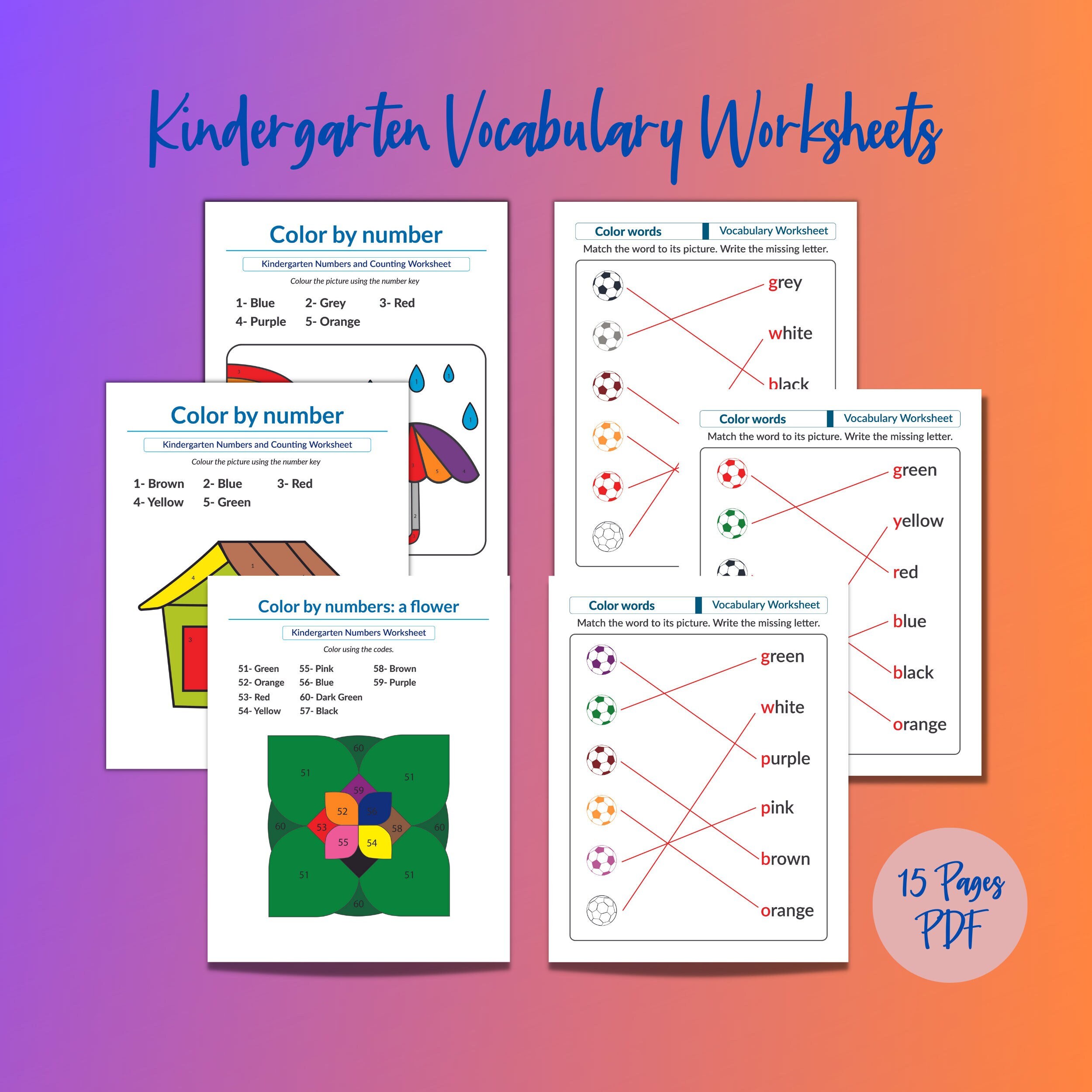 Toddlers Trace and Color Worksheets, Kindergarten, Teacher, Homeschool ...