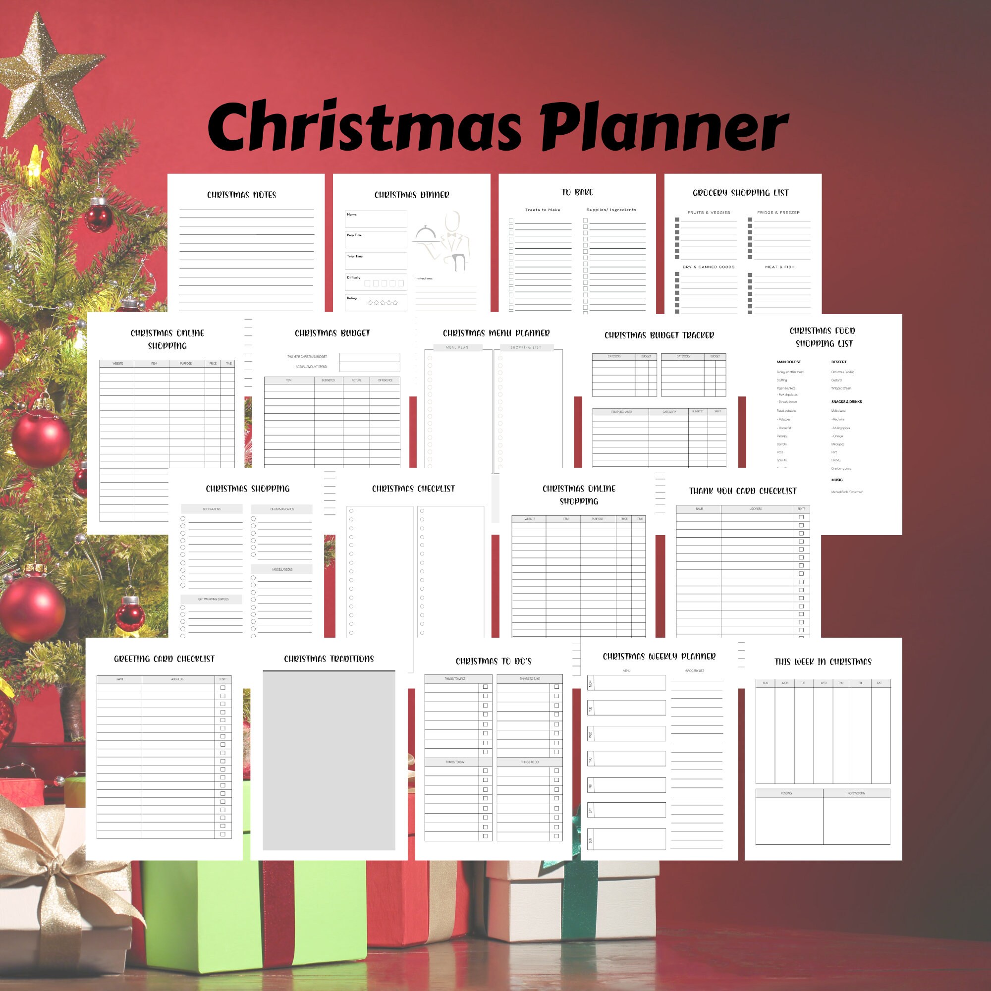 Christmas Planner, Printable Christmas Budget, Christmas Gift Planner ...