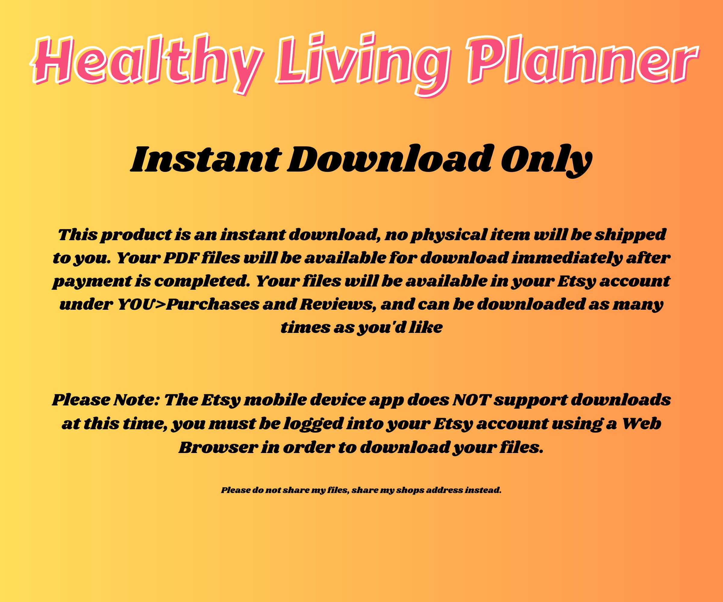 Healthy Living Planner, Wellness Tracker, Self Care Goal Plan, Weight ...