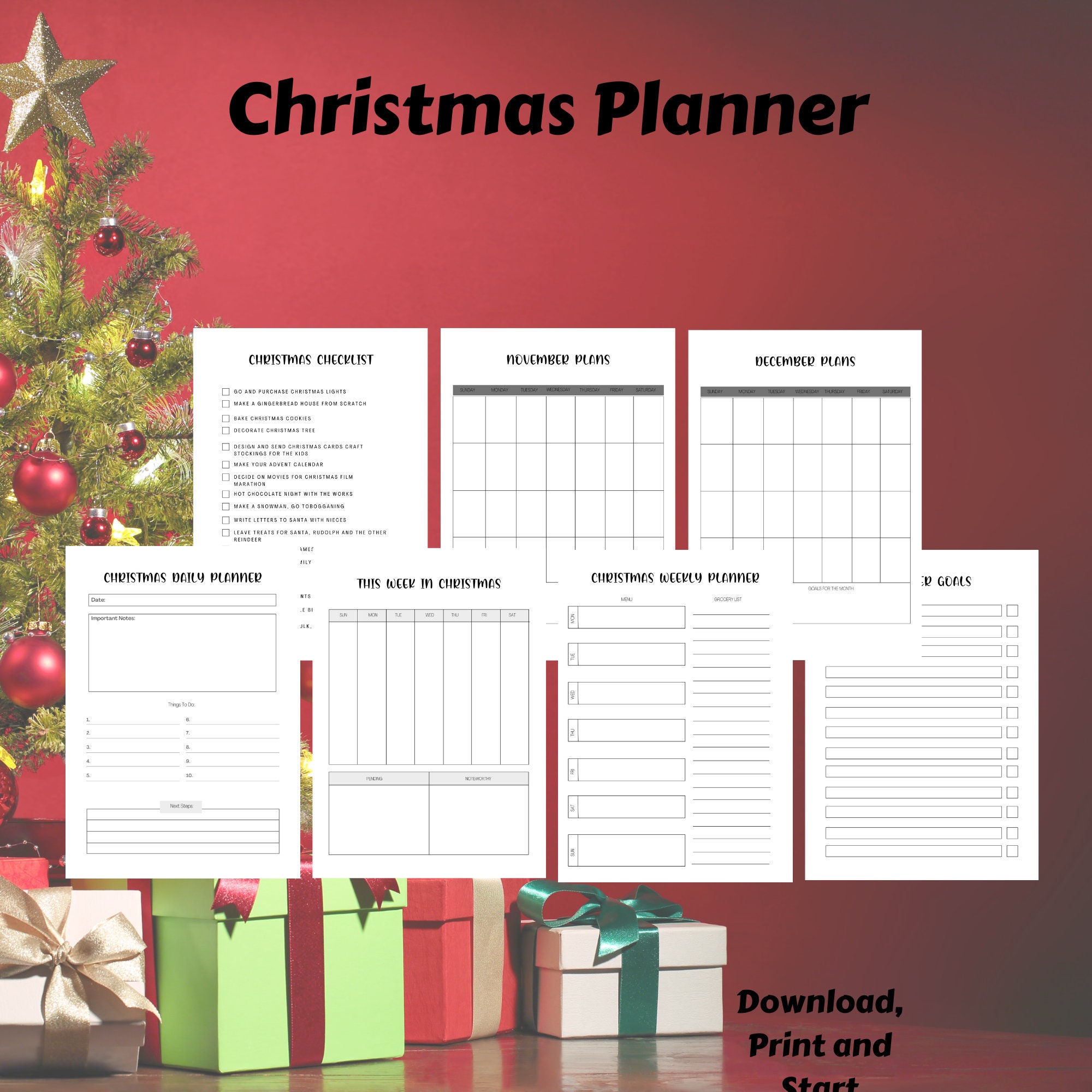 Christmas Planner, Printable Christmas Budget, Christmas Gift Planner ...
