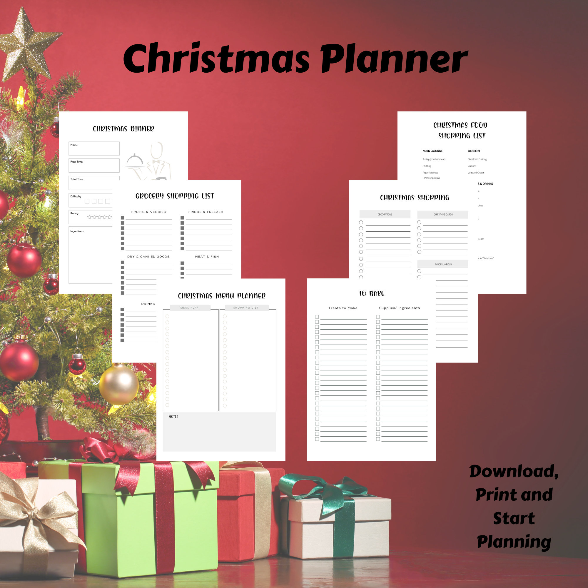 Christmas Planner, Printable Christmas Budget, Christmas Gift Planner ...