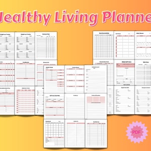 Healthy Living Planner, Wellness Tracker, Self Care Goal Plan, Weight ...