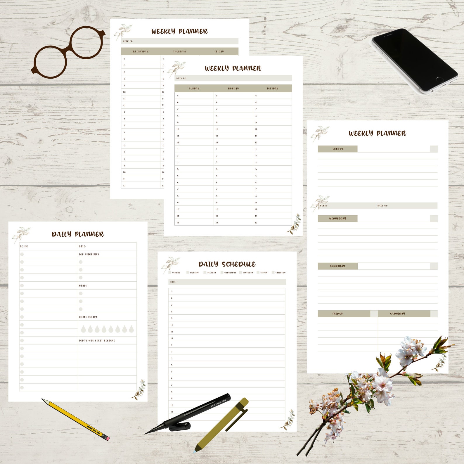 Life Planner Printable Printable Planner Bundle Daily - Etsy