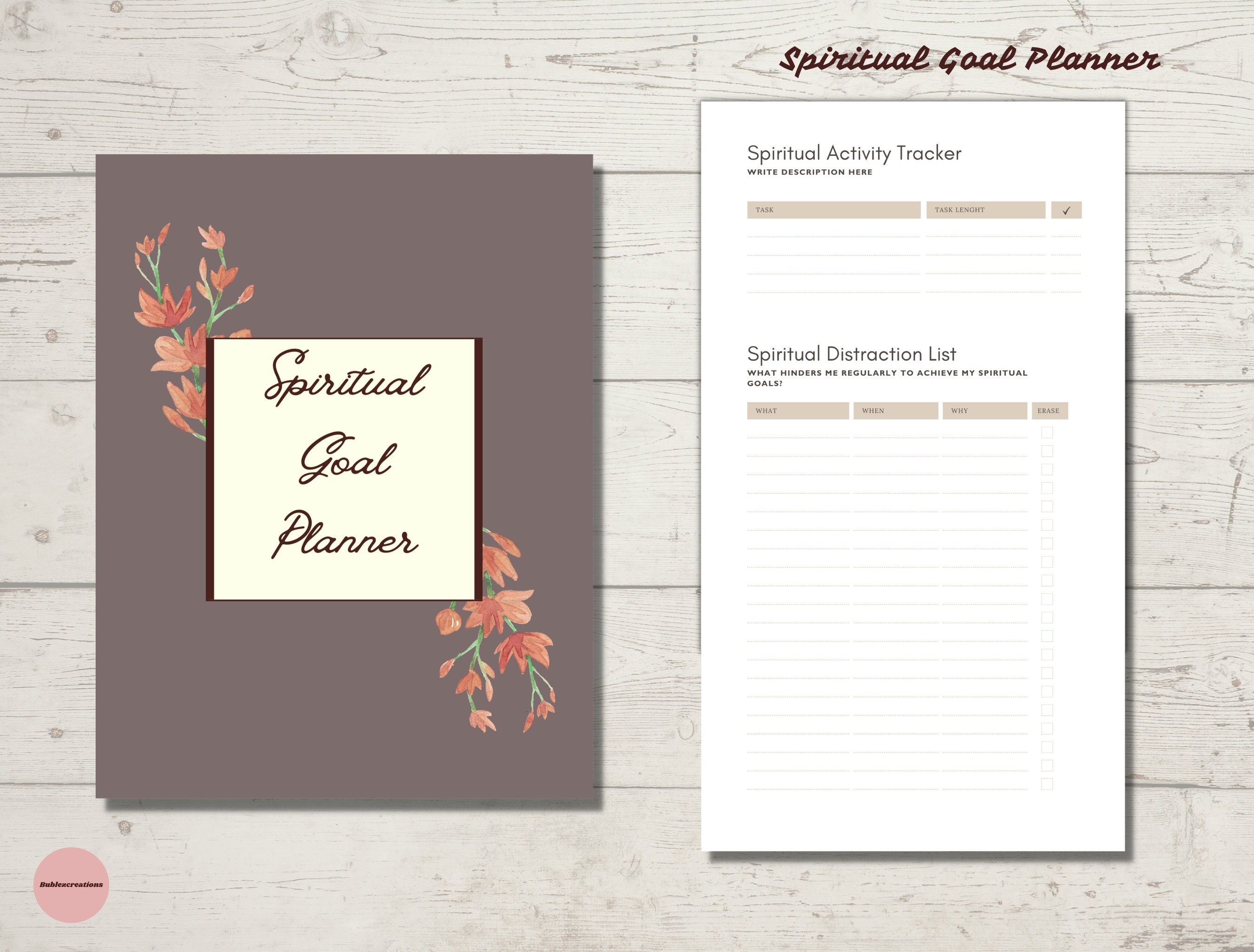 Spiritual Goal Planner, Digital Download - Etsy