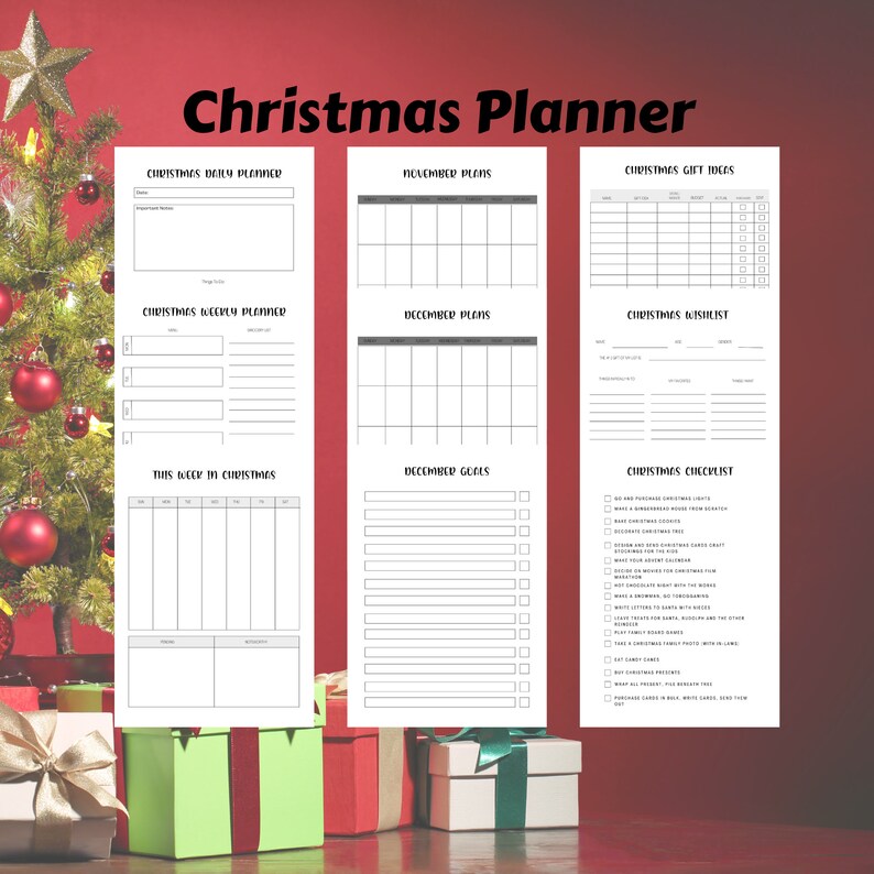 Christmas Planner Printable Christmas Budget Christmas Gift - Etsy