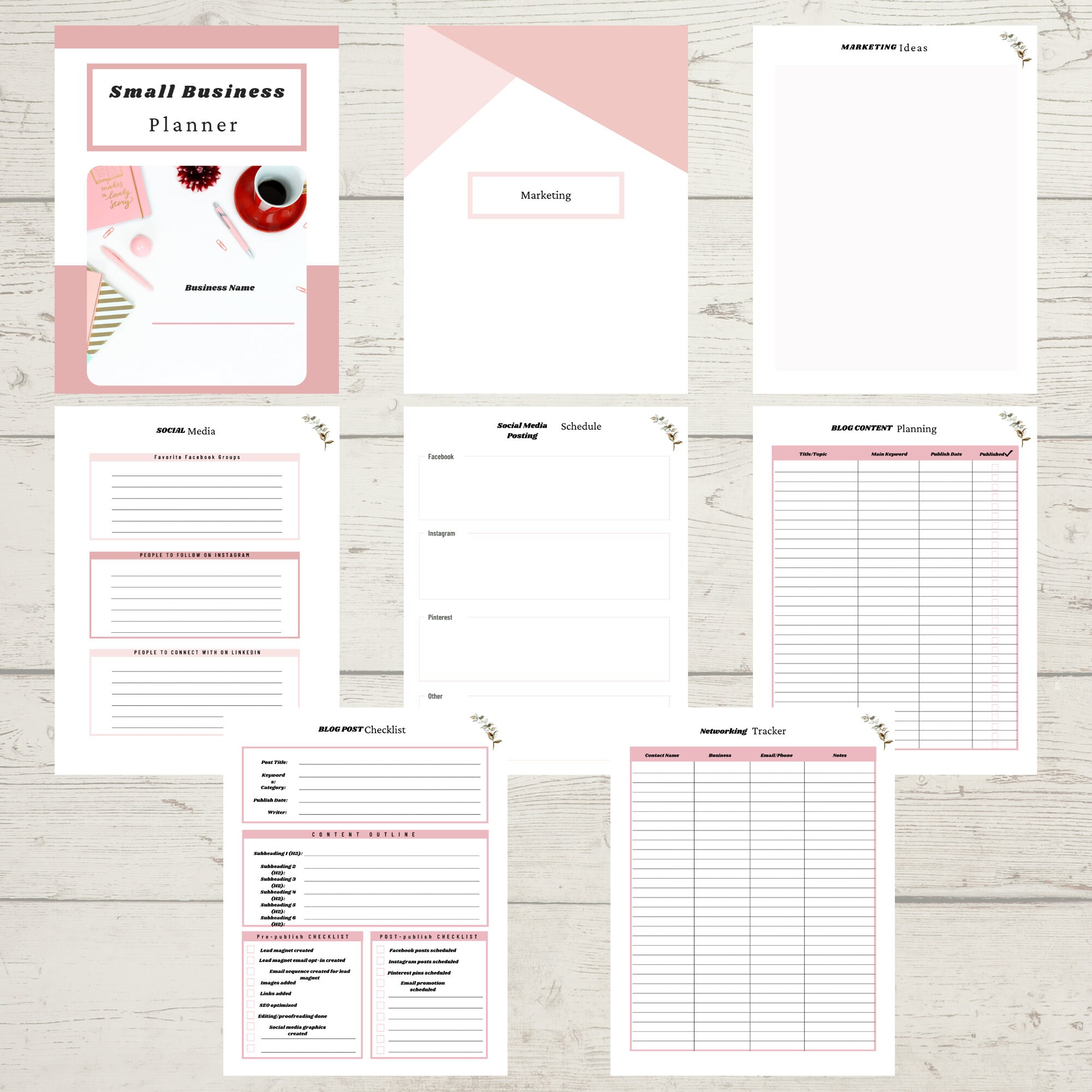 Business Planner Printable, Business Planner Bundle, Digital Download ...