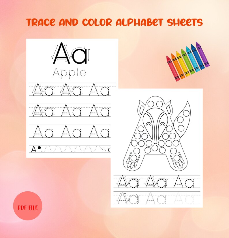 Alphabet Worksheets, Tracing, Coloring, Printable, Letters ...