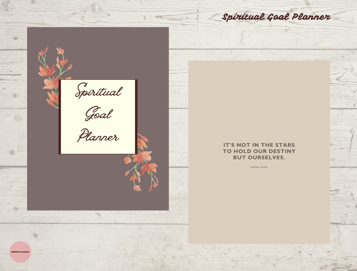 Spiritual Goal Planner, Digital Download - Etsy