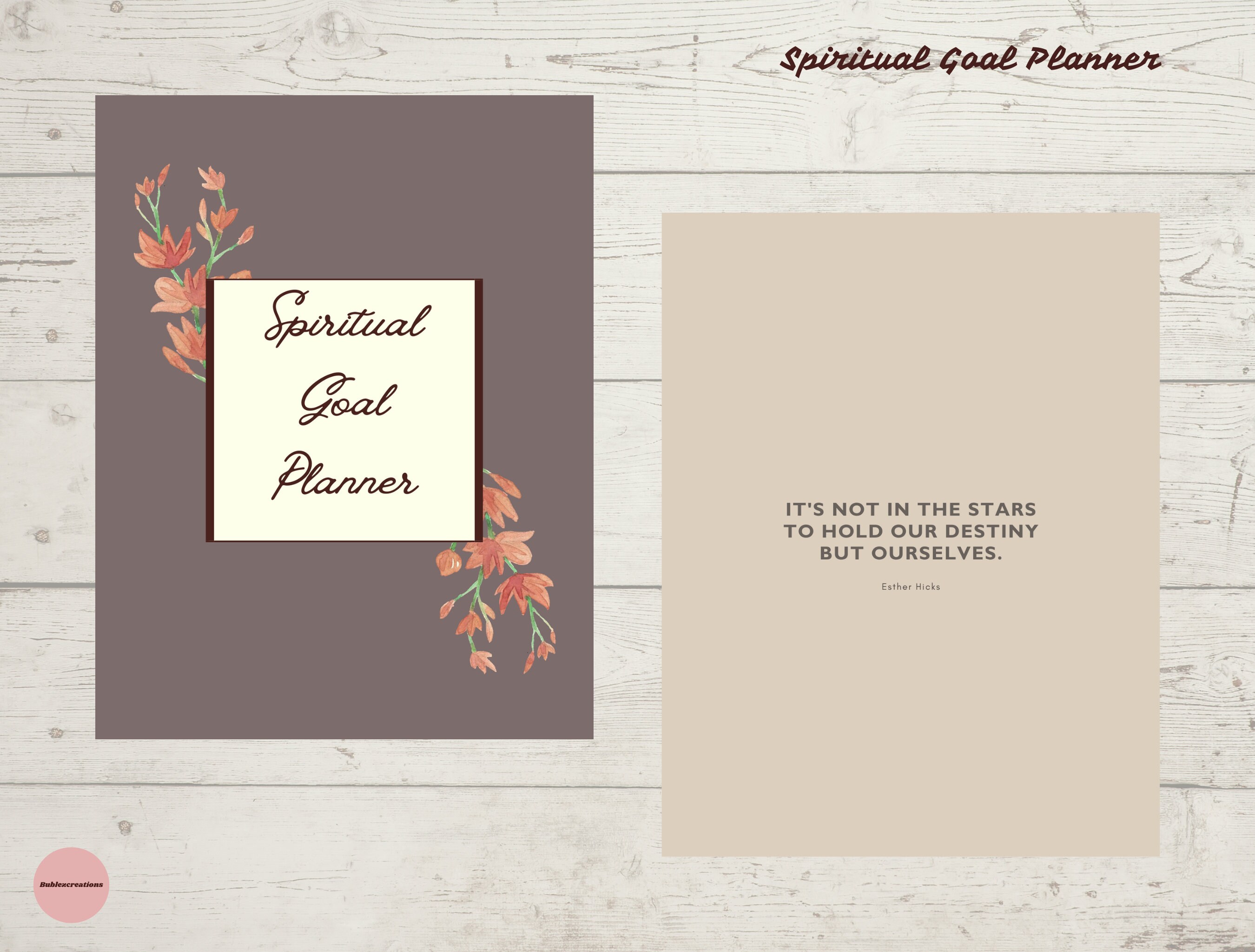 Spiritual Goal Planner, Digital Download - Etsy