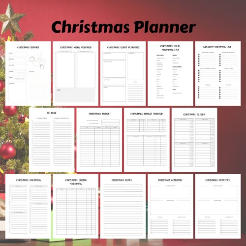 Christmas Planner Printable Holiday Planner Gift Budget - Etsy