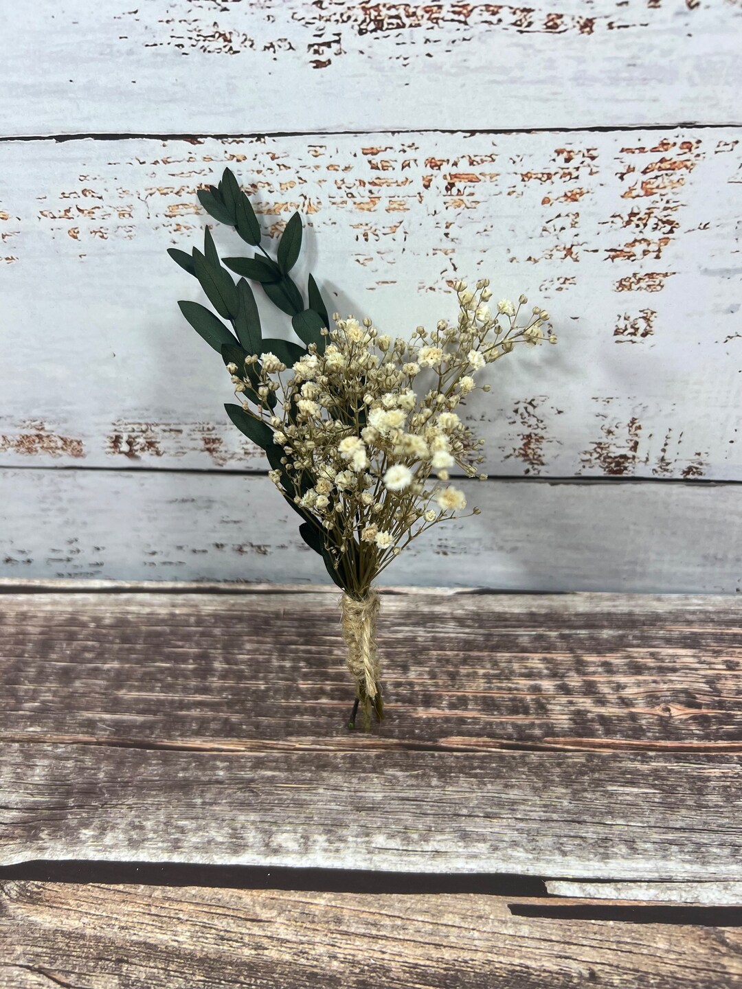 Dried Gyp Boutonniere Buttonhole - Dried Flowers for Wedding | Claire ...