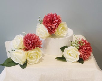 Pink Flower Cake Topper - Etsy UK