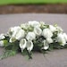 Artificial White Silk Casket Spray Coffin Topper Funeral Flowers ...