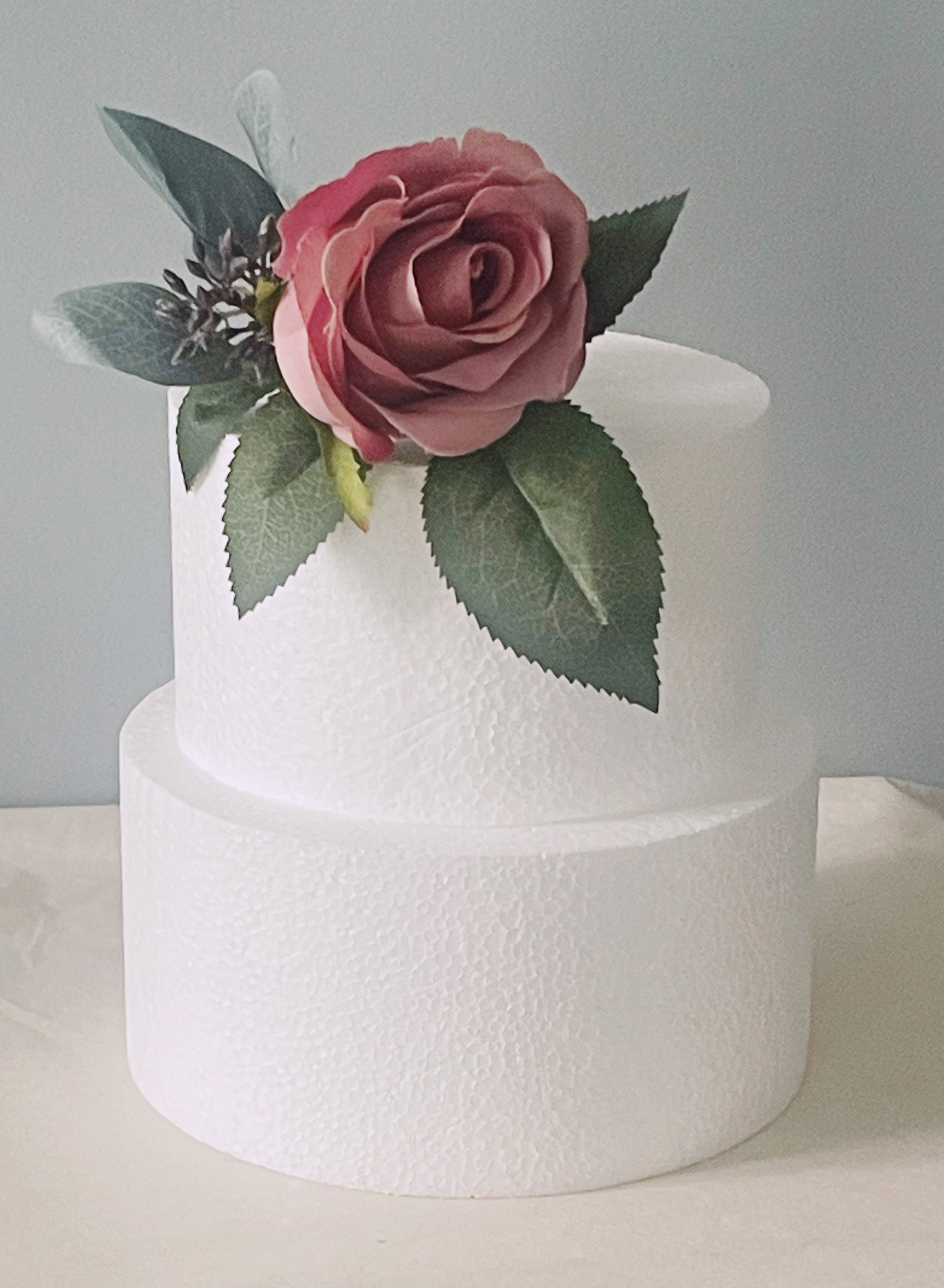 Dusky Pink Cake Flower Toppers Artificial Silk Flowers for - Etsy UK