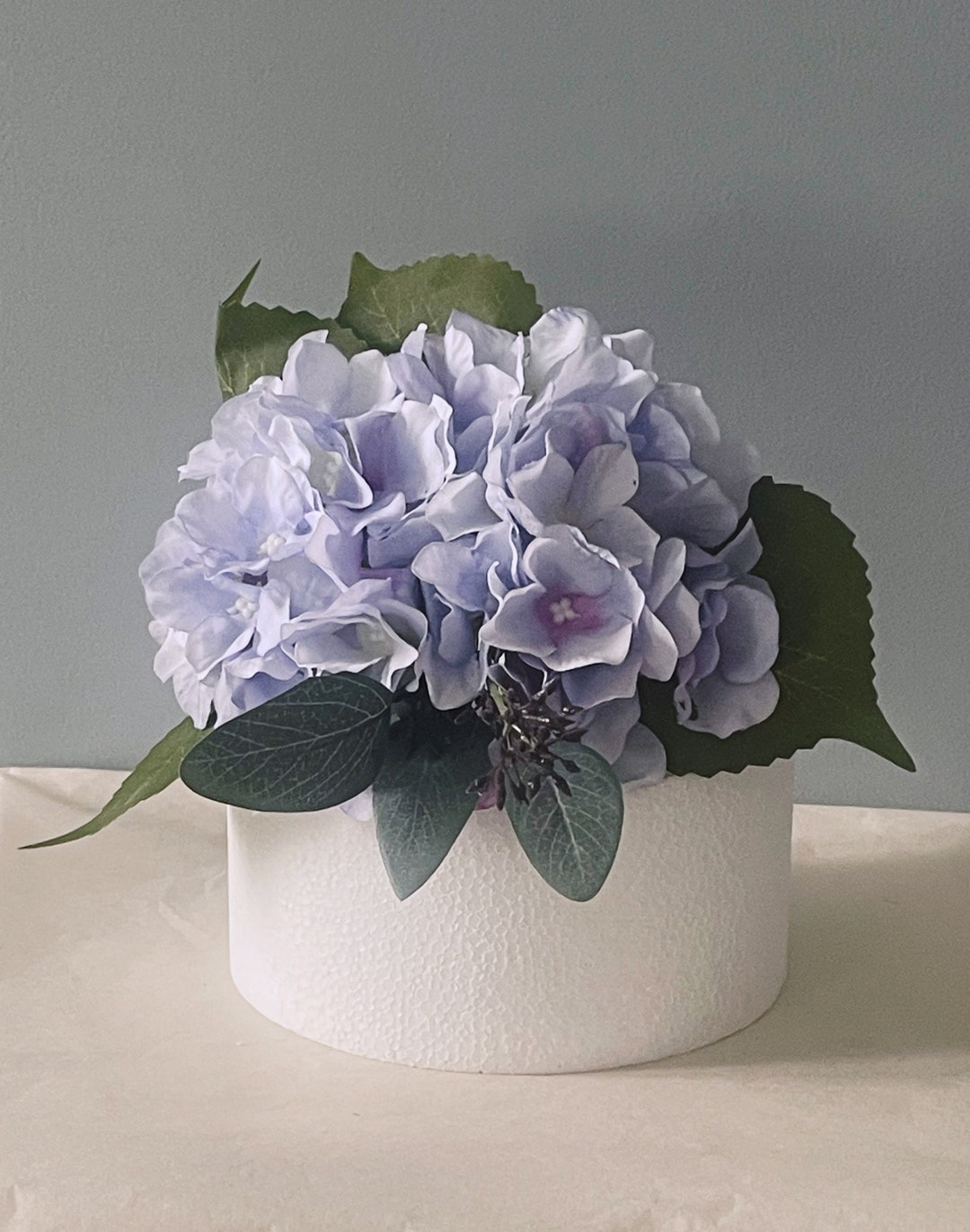 Blue Hydrangea Cake Flower Topper: Silk Wedding Anniversary Decor - Etsy