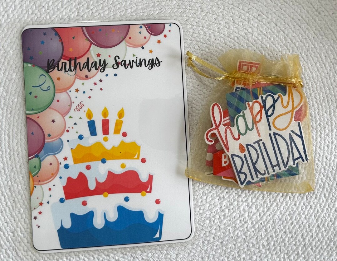 Birthday-a5 Dashboard With 3 Savings Challenges-cash Envelope - Etsy