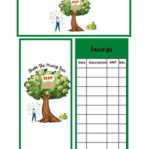 Shake the Money Tree Savings Challenge, Full Size With A6 Dashboards in ...