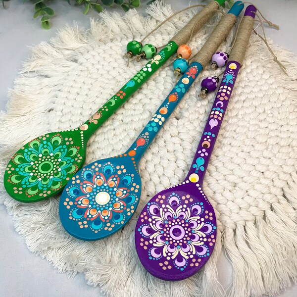 Painted Wooden Spoon - Etsy