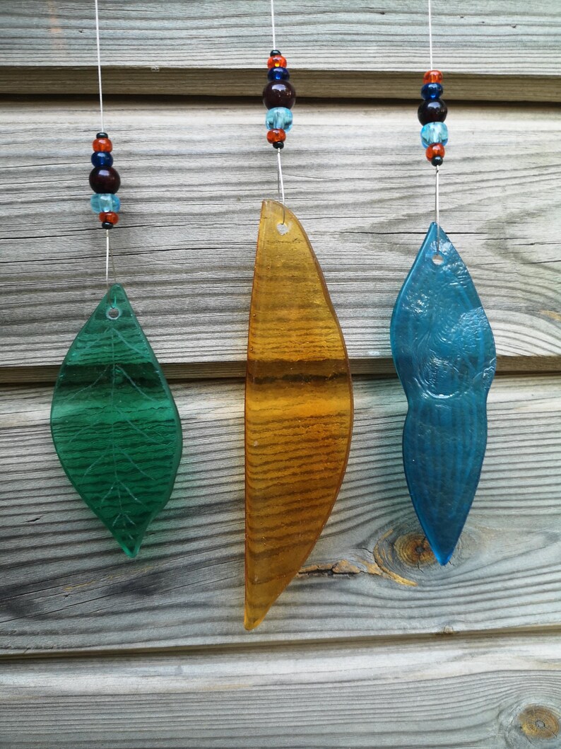 Small Sun Catcher, Glass Wind Chime, Multicolours Windchime, Boho Style ...