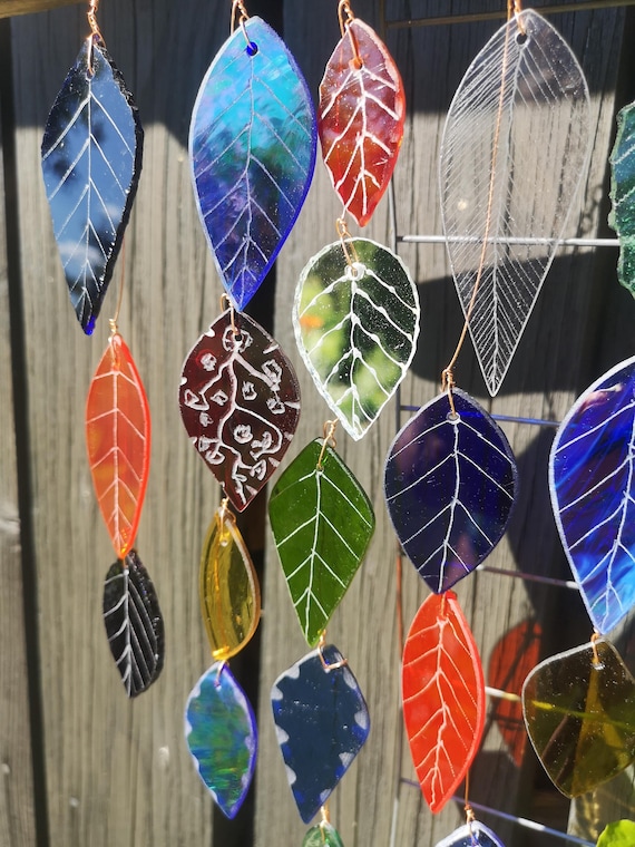 Sunny Wall Decor Garden Decor Glass Wind Chime Multicolours - Etsy