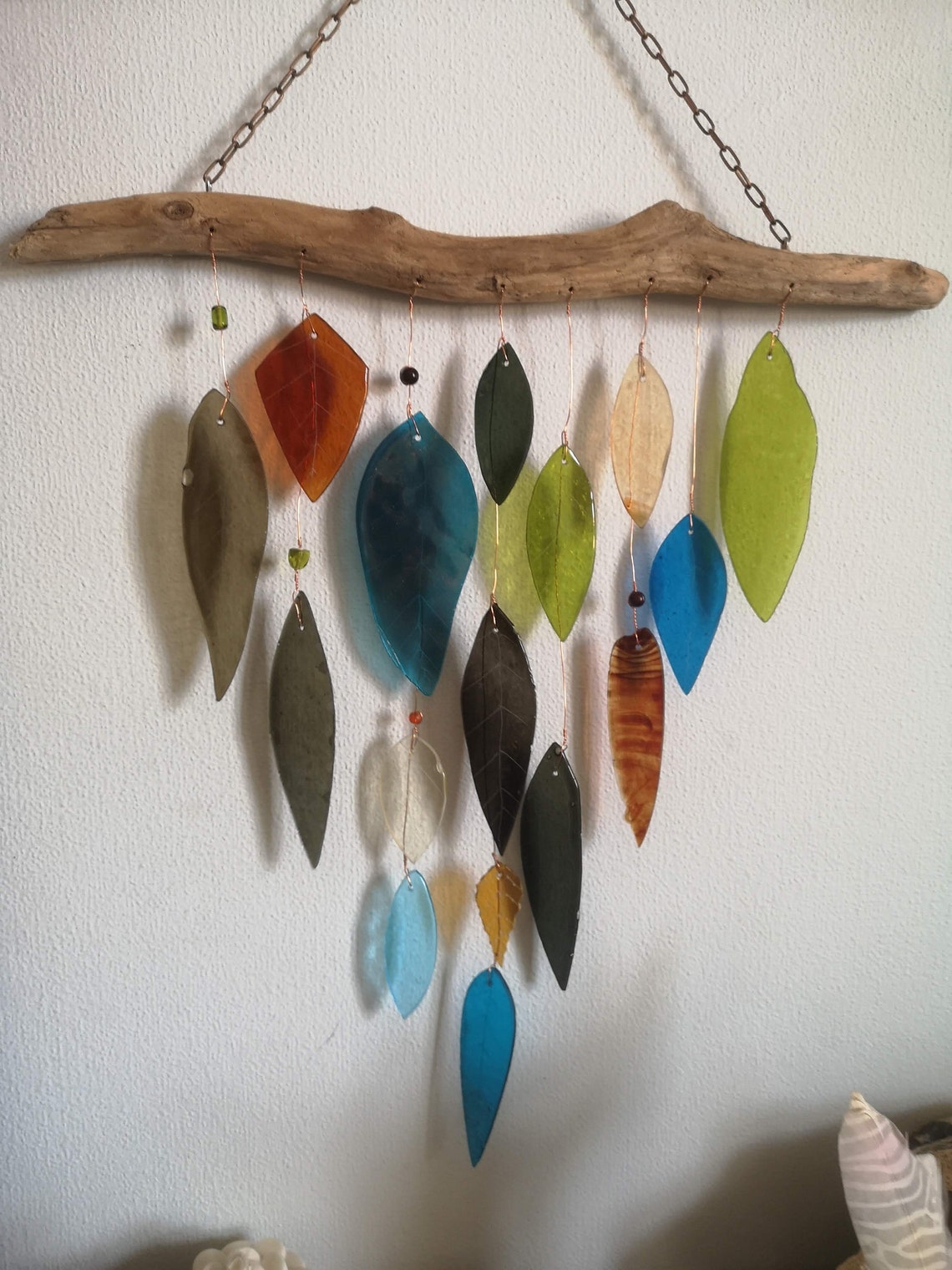 Amazing Sunny Wall Decor, Garden Decor, Glass Wind Chime, Multicolours ...