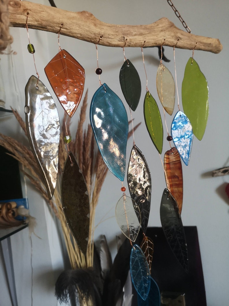 Amazing Sunny Wall Decor, Garden Decor, Glass Wind Chime, Multicolours ...