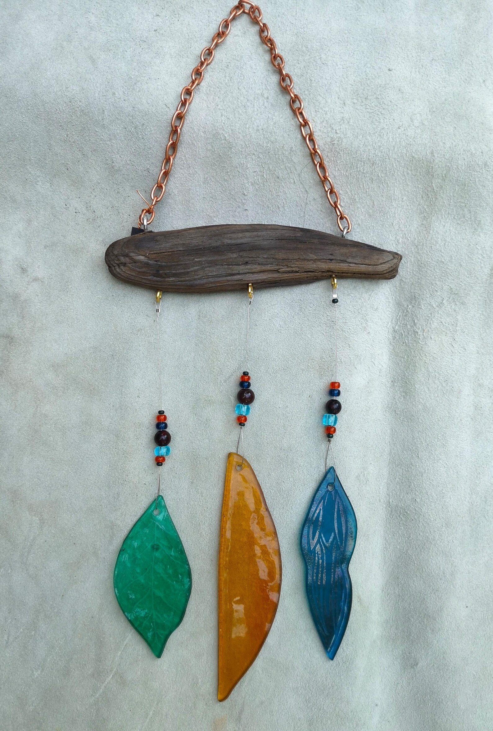 Small Sun Catcher, Glass Wind Chime, Multicolours Windchime, Boho Style ...